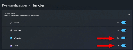 How to Remove Widgets and Chat from Windows 11 Taskbar - Radu.link