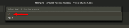VS Code Fix for "End of line character is invalid" PHPCS Error - Radu.link